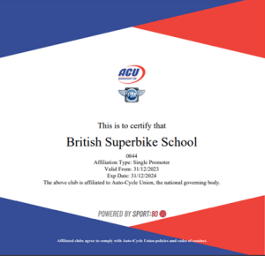 British Superbike School – On-track ACU accedited motorcycle training ...
